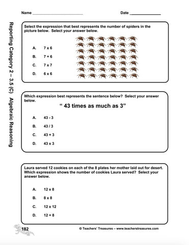 3rd Grade STAAR Math Test Prep - TeachersTreasures.com | Teachers ...