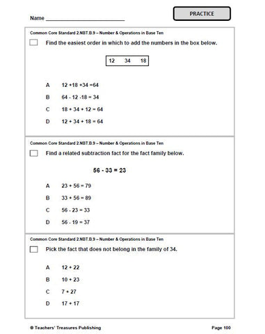 2nd Grade Massachusetts Common Core Math - TeachersTreasures.com ...