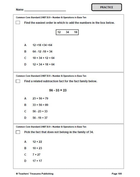 2nd Grade California Common Core Math - TeachersTreasures.com ...