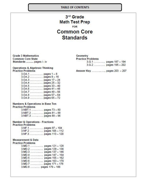 3rd Grade Ohio Common Core Math - TeachersTreasures.com | Teachers ...