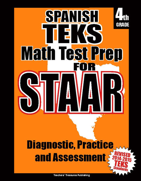 4th Grade STAAR Math Test Prep Spanish Version - TeachersTreasures.com ...