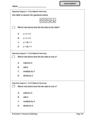 5th Grade STAAR Math Test Prep - TeachersTreasures.com | Teachers ...