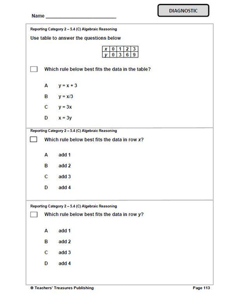 5th Grade STAAR Math Test Prep - TeachersTreasures.com | Teachers ...