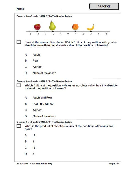6th Grade Hawaii Common Core Math - TeachersTreasures.com | Teachers ...