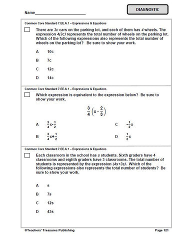 7th Grade Pennsylvania Common Core Math - TeachersTreasures.com ...