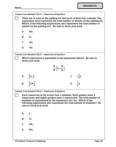 7th Grade Michigan Common Core Math - TeachersTreasures.com | Teachers ...