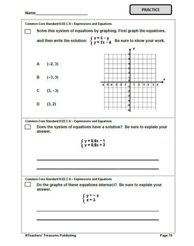 8th Grade North Dakota Common Core Math - TeachersTreasures.com ...