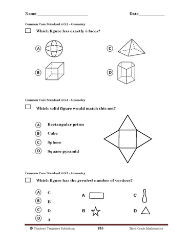 4th Grade Oregon Common Core Math - TeachersTreasures.com | Teachers ...