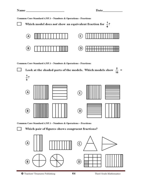 4th Grade Georgia Common Core Math - TeachersTreasures.com | Teachers ...
