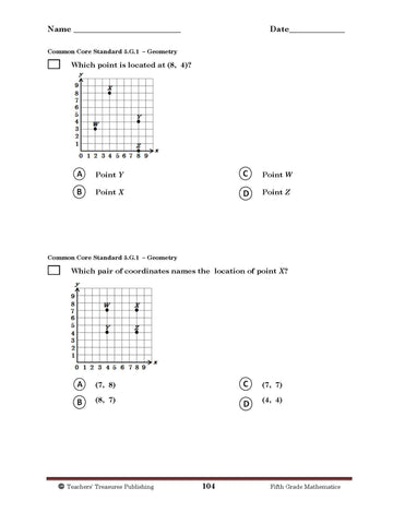 5th Grade Utah Common Core Math - TeachersTreasures.com | Teachers ...